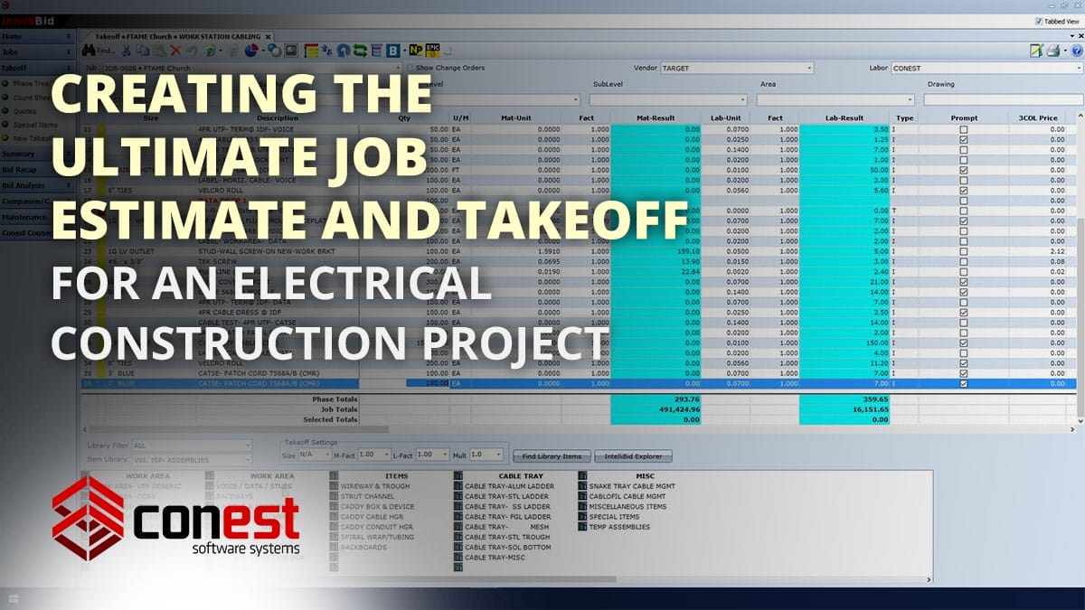 Creating the Ultimate Job Estimate and Takeoff for an Electrical Construction Project | Conest ...